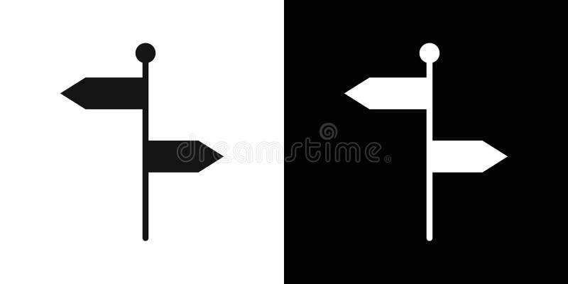 Signpost Icon Logo Set Vector Stock Vector - Illustration of indication ...