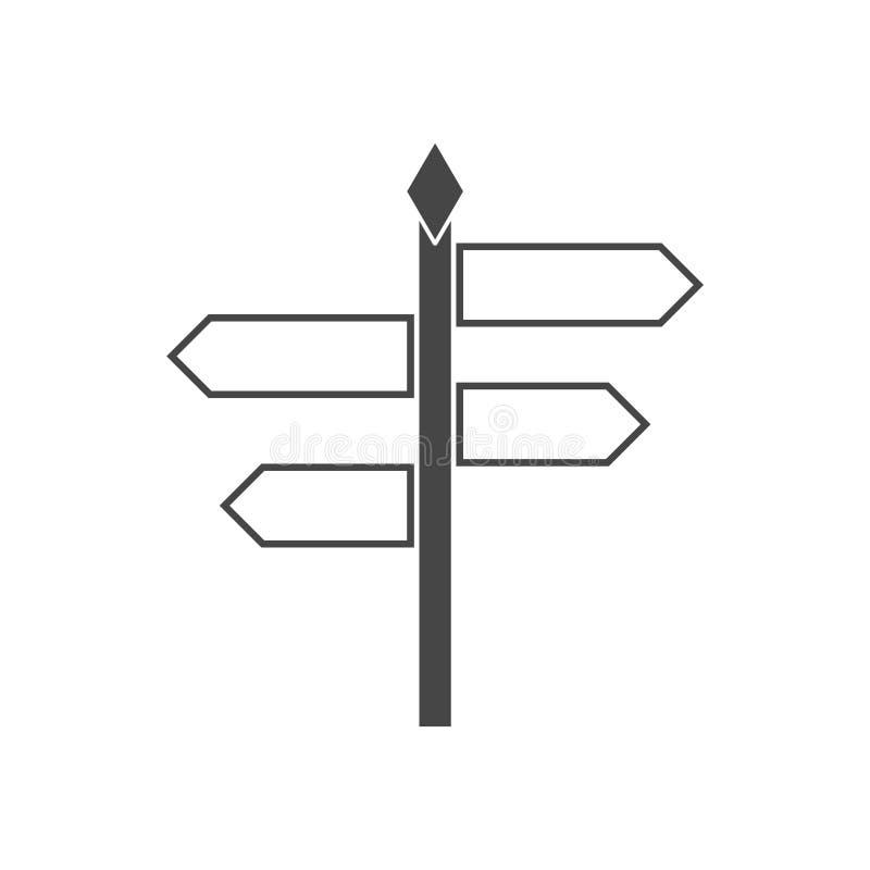 Signpost icon stock vector. Illustration of arrow, destination - 96508274