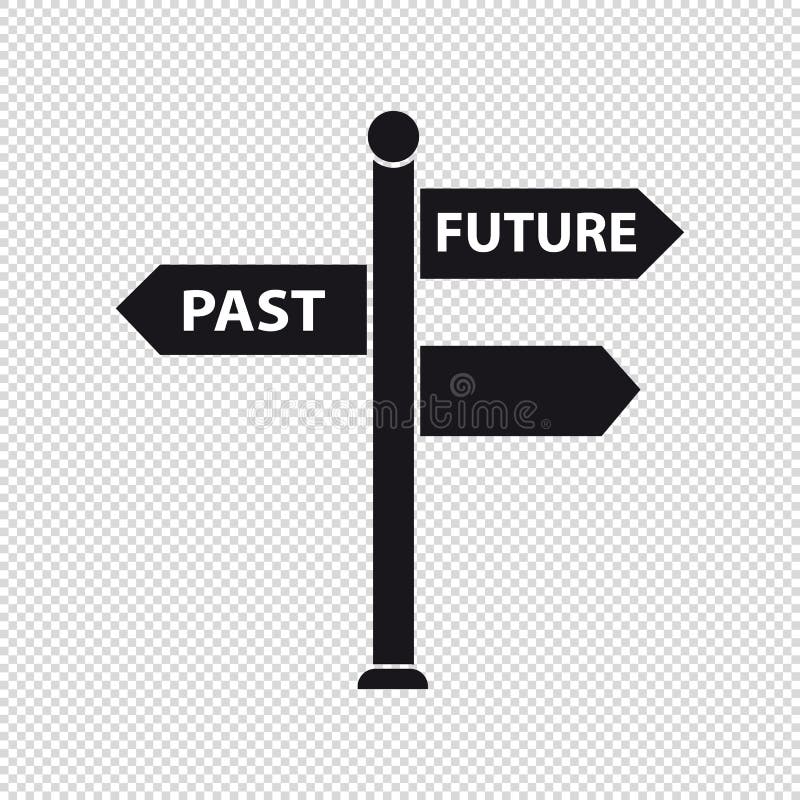 Signboard Past, Present and Future Stock Illustration - Illustration of ...