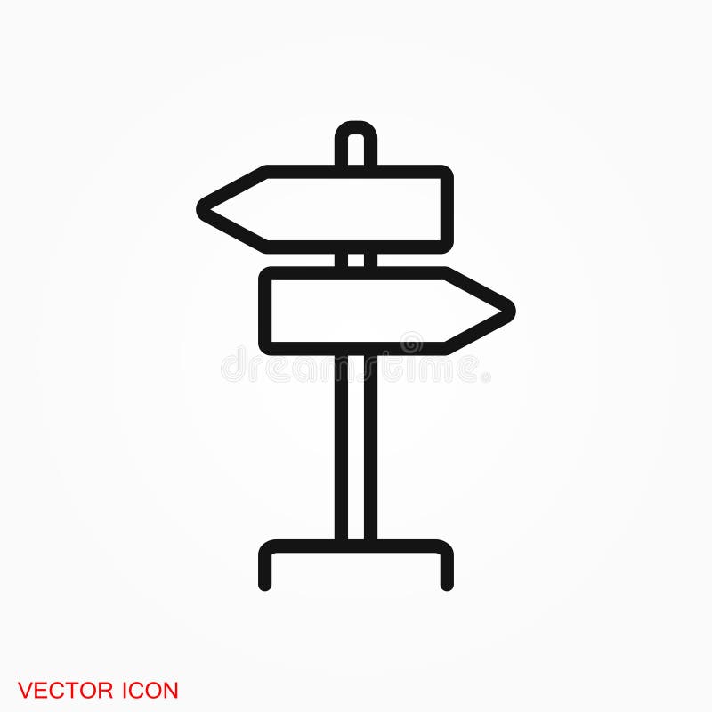 Signpost Icon Vector Sign Symbol for Design Stock Illustration ...