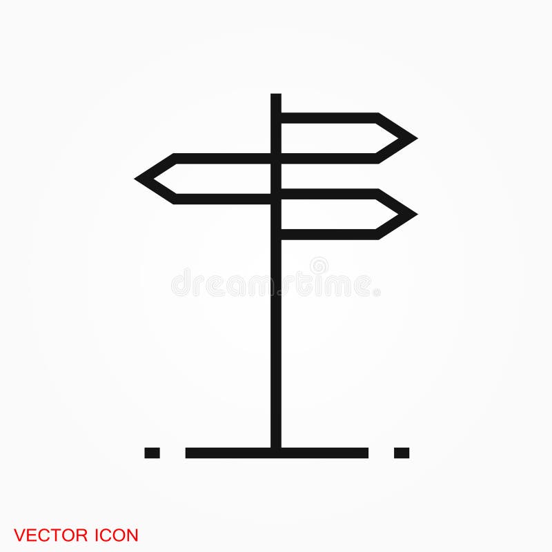 Signpost Icon Vector Sign Symbol for Design Stock Illustration ...