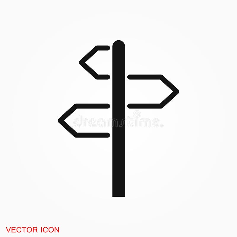 Signpost Icon Vector Sign Symbol for Design Stock Illustration ...