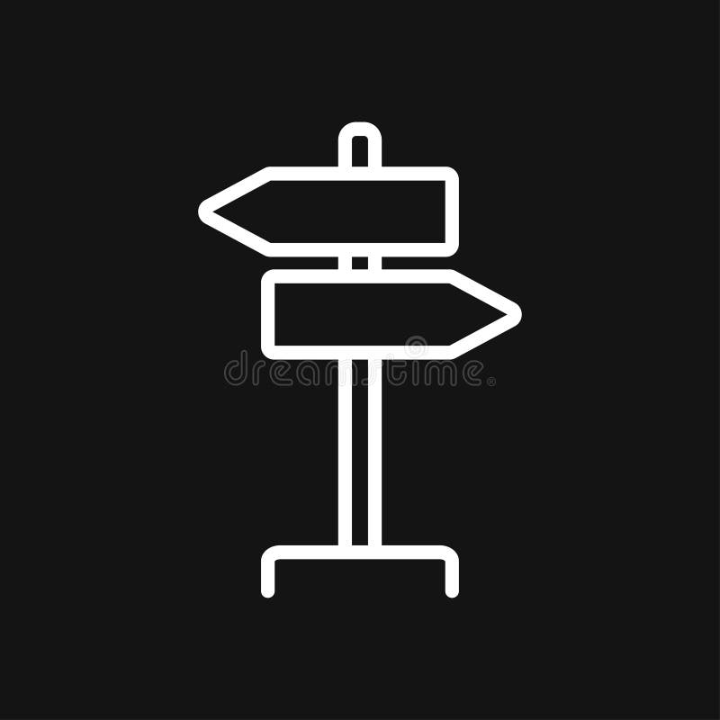 Signpost Icon Vector Sign Symbol for Design Stock Illustration ...