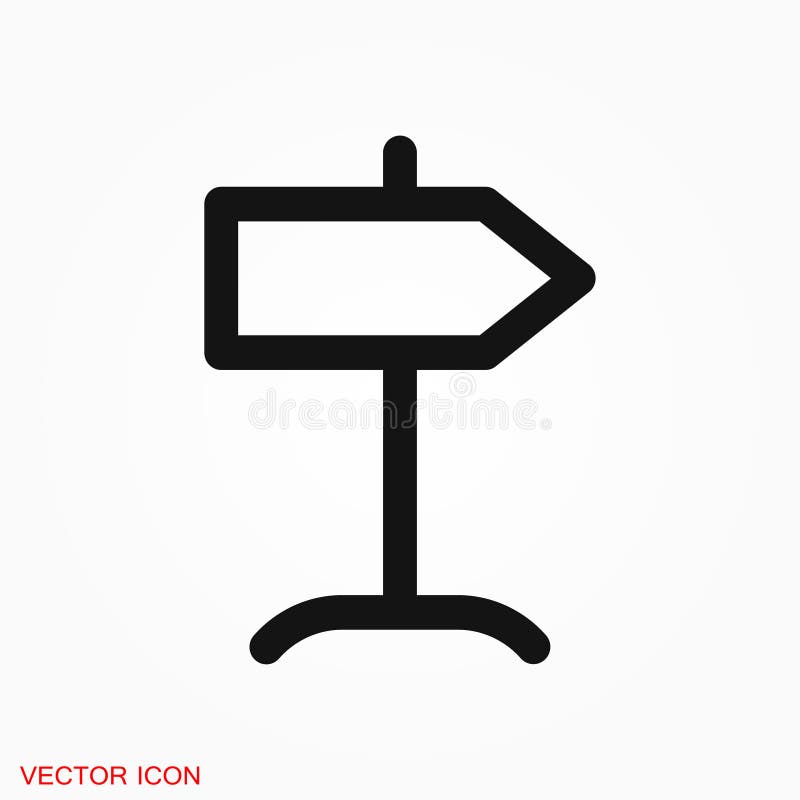 Signpost Icon Vector Sign Symbol for Design Stock Illustration ...