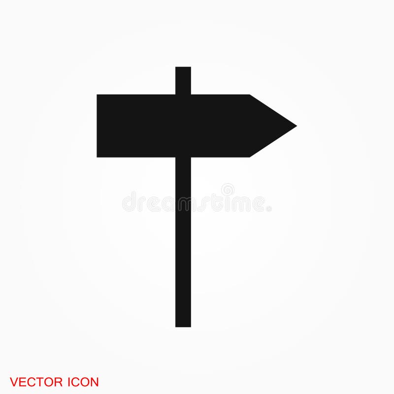Signpost Icon Vector Sign Symbol for Design Stock Illustration ...