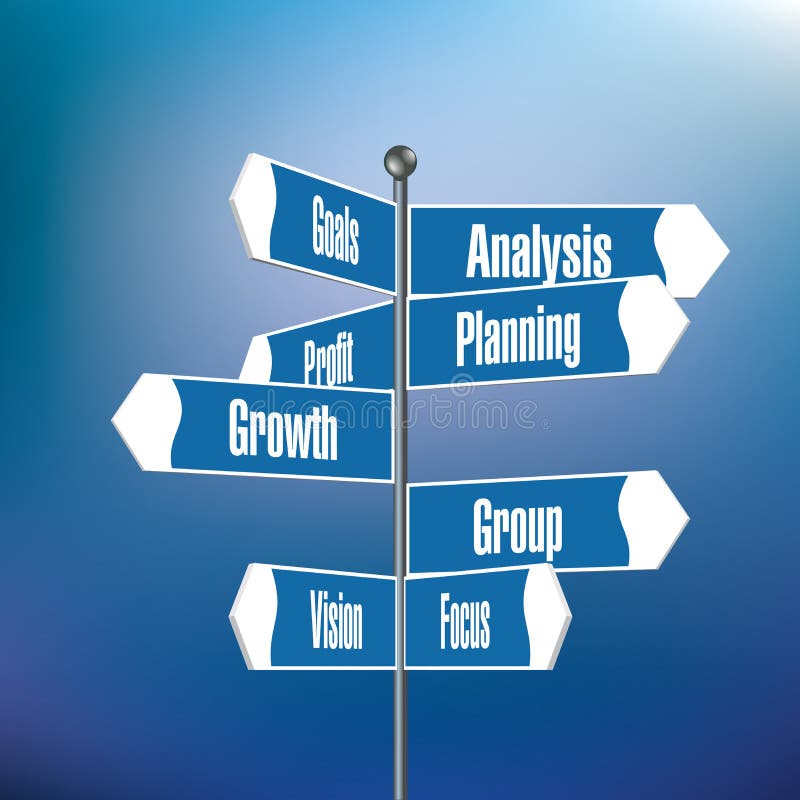 Signpost with Motivational Words Stock Vector - Illustration of ...