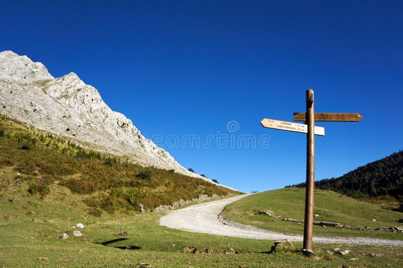 Signpost in the mountain stock image. Image of sign, mountain - 30484921