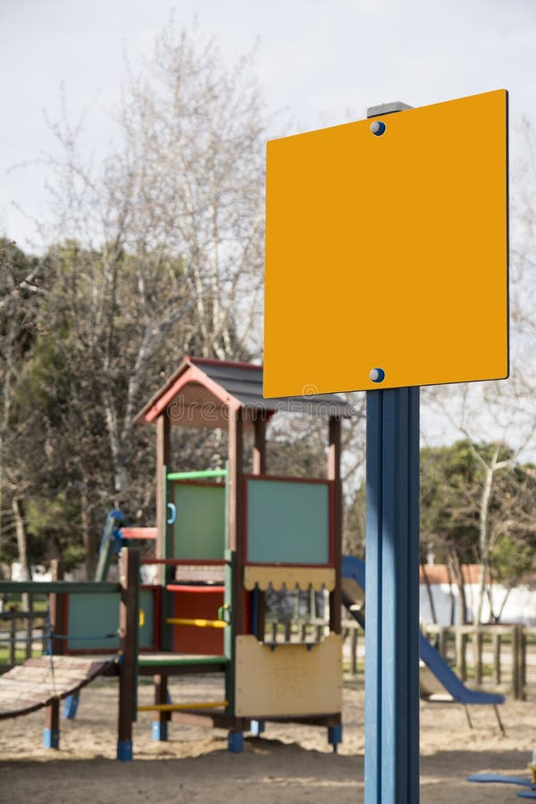 Signpost in playground stock photo. Image of informative - 51884988