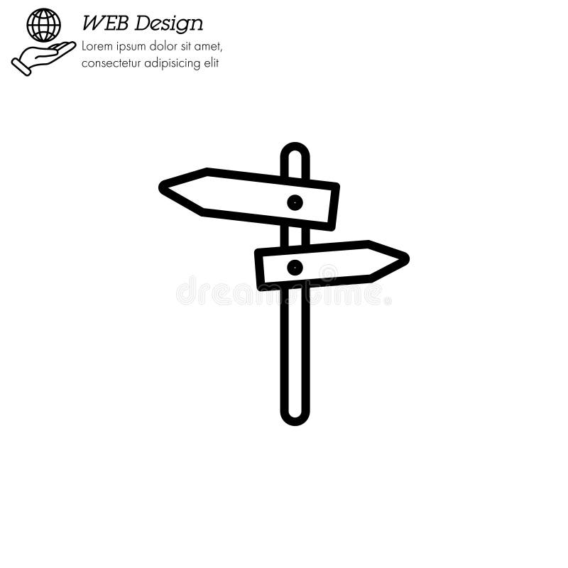 Signpost, Pointer Color Icon Vector. Simple Sign Stock Vector ...