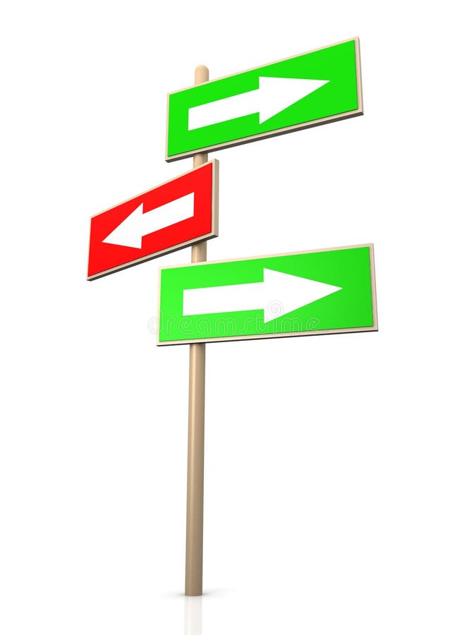 Signpost - Right way stock illustration. Illustration of good - 16843734