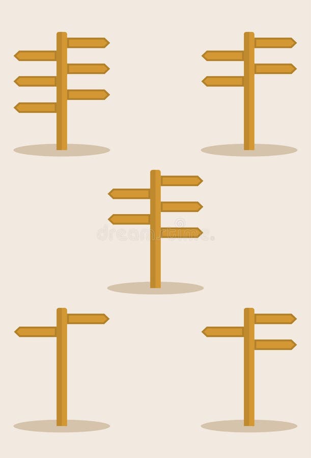 Signpost set stock vector. Illustration of blank, signboard - 57892224