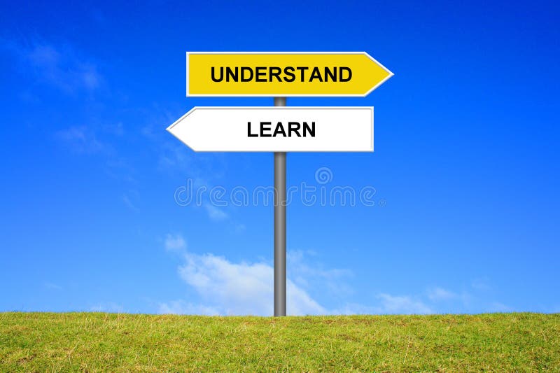 Signpost Showing Learn and Understand Stock Photo - Image of post ...