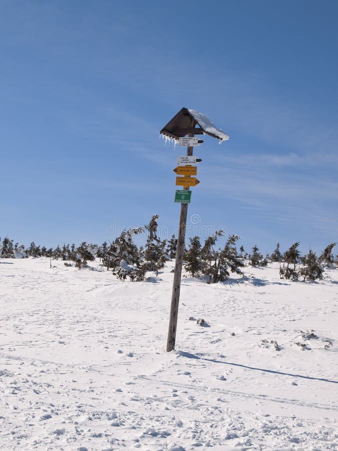 Signpost stock image. Image of karkonosze, tourism, signpost - 50959053