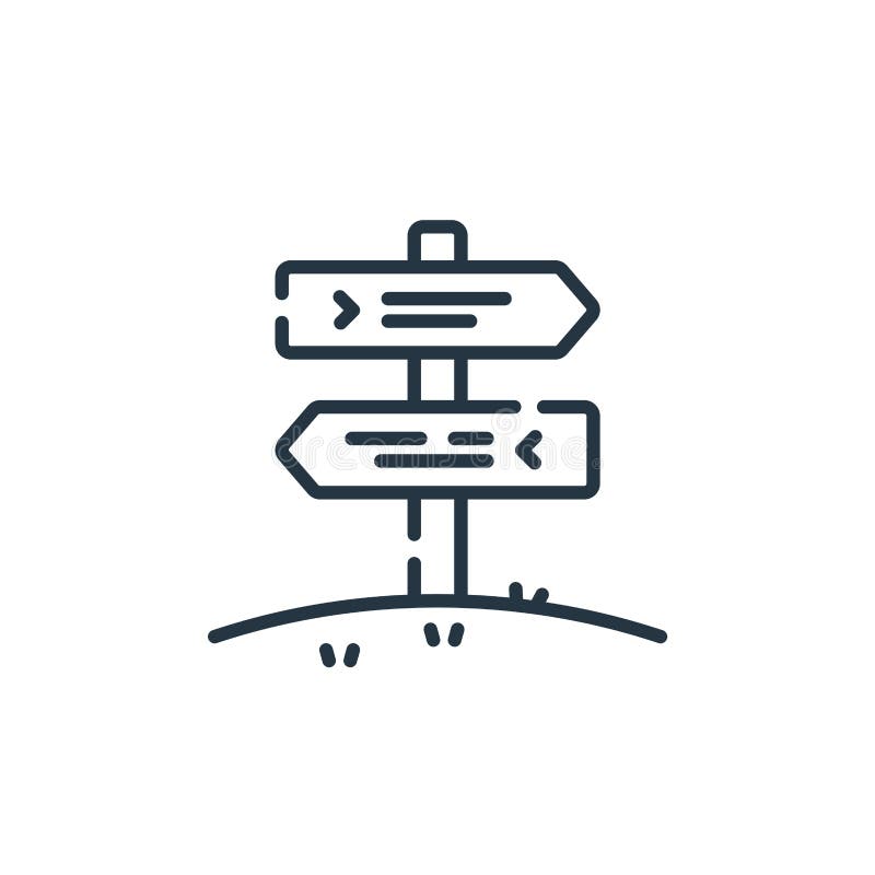 Signpost Vector Icon. Signpost Editable Stroke. Signpost Linear Symbol ...