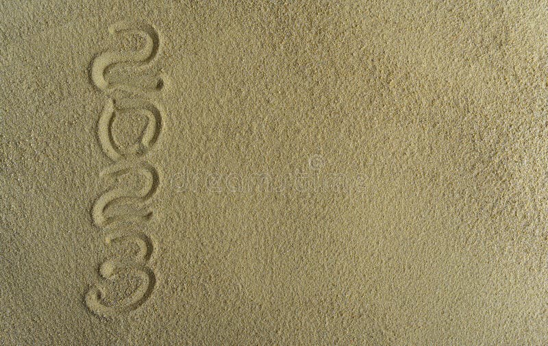 Signpost 2023 Written in Sand. Stock Photo - Image of word, sandy ...