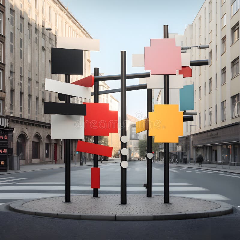 Signposts Aiding Drivers with Precise Directions Stock Illustration ...