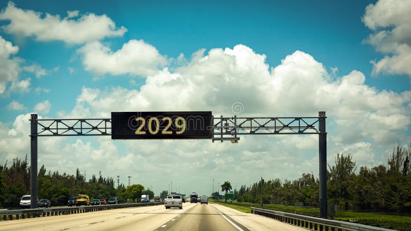 Signposts the Direct Way To 2024 Stock Image - Image of 2024 ...