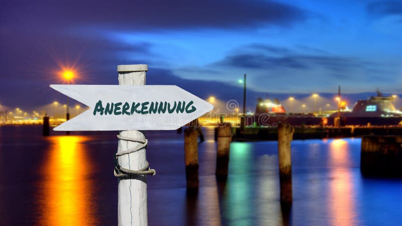 Signposts the Direct Way To the Acknowledgment Stock Photo - Image of ...