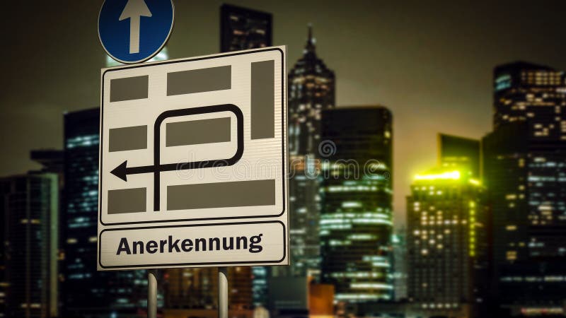 Signposts the Direct Way To the Acknowledgment Stock Illustration ...