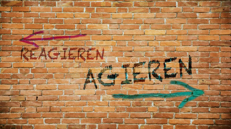 Signposts the Direct Way To Act Versus React Stock Illustration ...