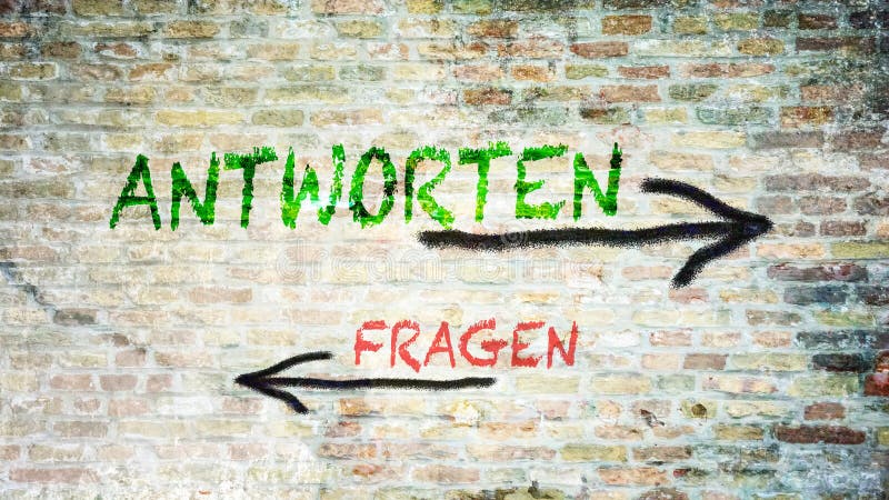 Signposts the Direct Way To Answer Vs Question Stock Illustration ...