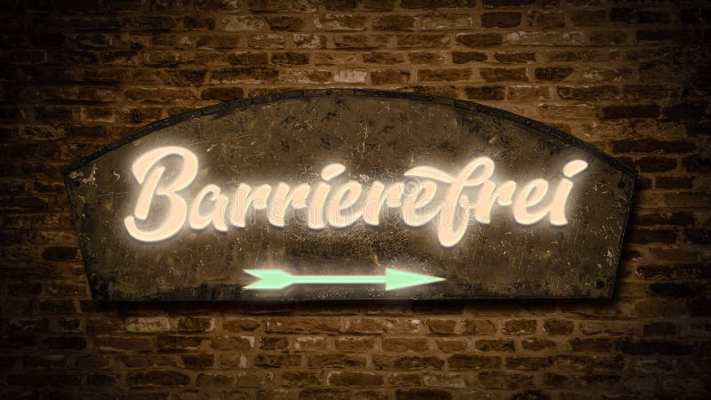 Signposts the Direct Way To Barrier-free Stock Photo - Image of ...