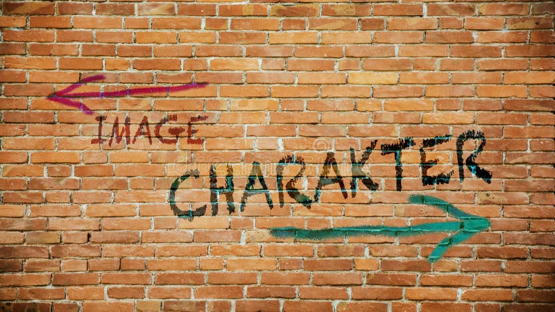 Signposts the Direct Way To Character Versus Image Stock Illustration ...
