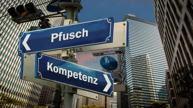 Signposts the Direct Way To Competence Versus Bungling Stock ...