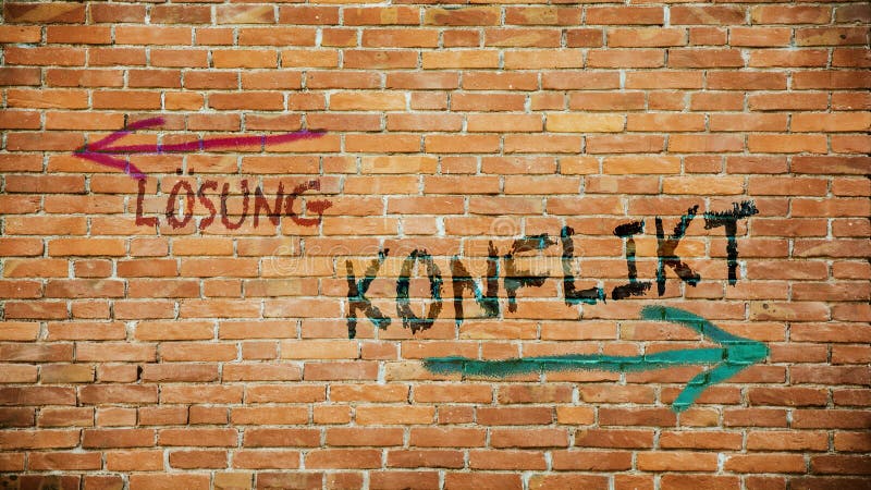 Signposts the Direct Way To Conflict Versus Resolution Stock ...