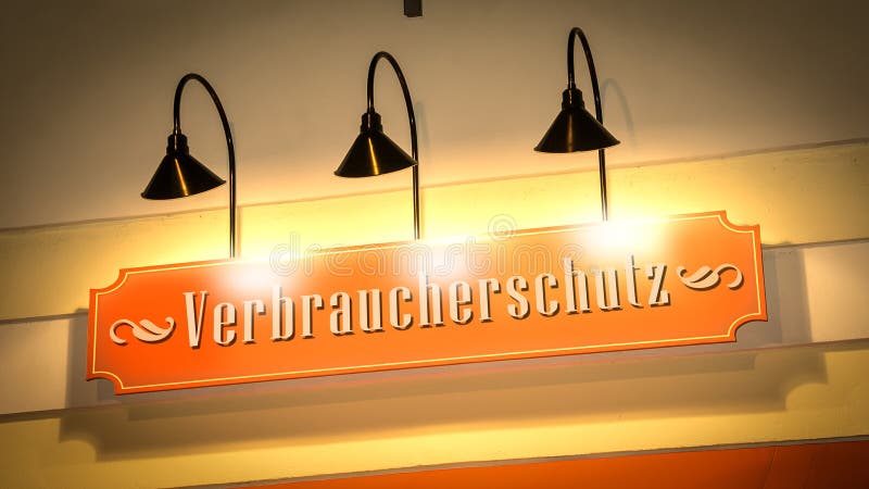 Signposts the Direct Way To Consumer Protection Stock Illustration ...