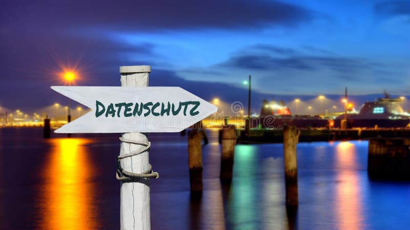 Signposts the Direct Way To Data Protection Stock Photo - Image of ...