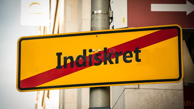 Signposts the Direct Way To Discreet Versus Indiscreet Stock Photo ...