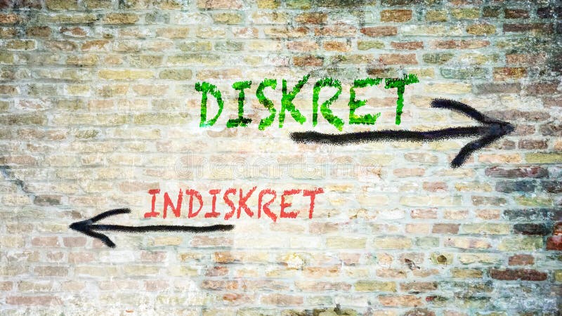 Signposts the Direct Way To Discreet Versus Indiscreet Stock Image ...
