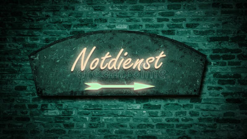 Signposts the Direct Way To Emergency Service Stock Illustration ...