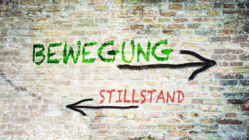 Signposts the Direct Way To Movement Versus Standstill Stock ...