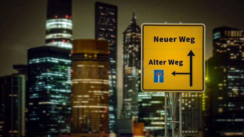 Signposts the Direct Way To New Path Versus Old Path Stock Illustration ...