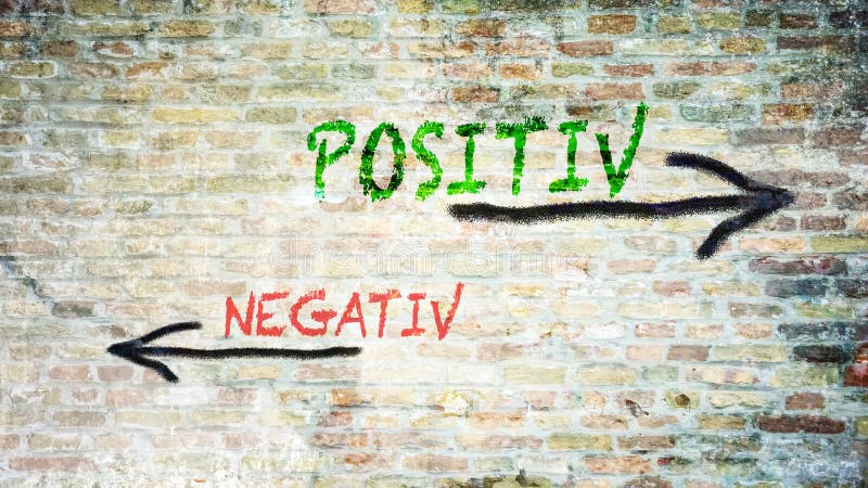 Signposts the Direct Way To Positive Versus Negative Stock Illustration ...
