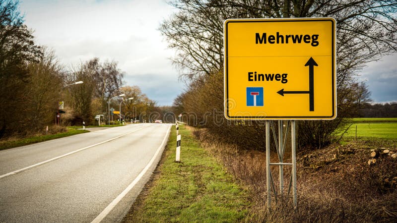 Signposts the Direct Way To Reusable Versus One-way Stock Illustration ...