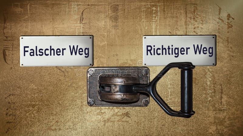 Signposts the Direct Way To Right Way Versus Wrong Way Stock Image ...