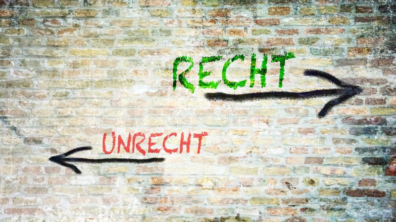 Signposts the Direct Way To Right Versus Wrong Stock Illustration ...