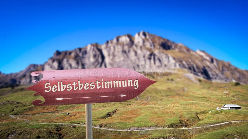 Signposts the Direct Way To Self-determination Stock Illustration ...