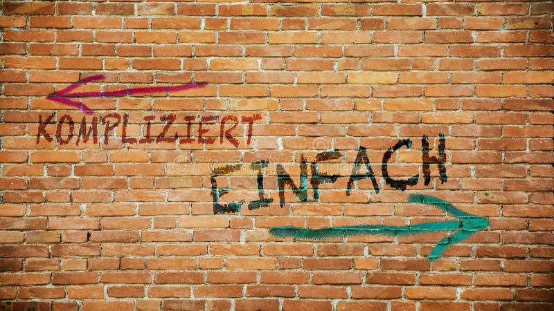 Signposts the Direct Way To Simple Versus Complicated Stock Photo ...