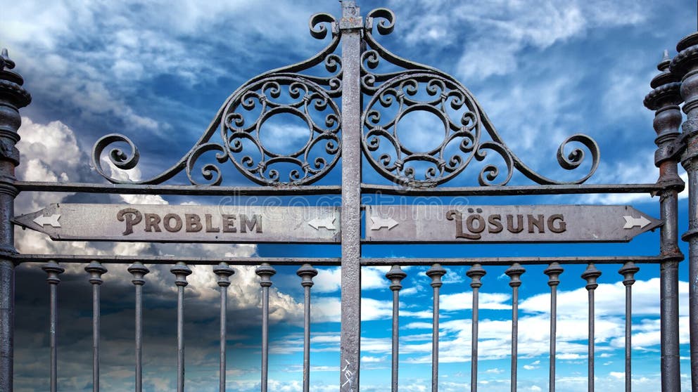 Signposts the Direct Way To Solution Versus To Problem Stock Image - Image of obstacle, solution ...