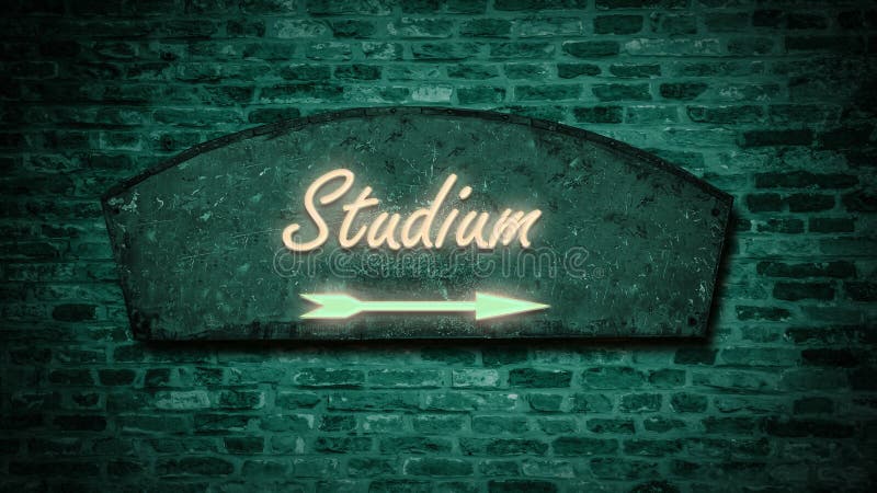 Signposts the Direct Way To Study Stock Illustration - Illustration of ...