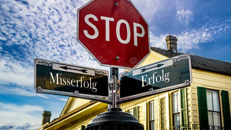 Signposts the Direct Way To Success Versus Failure Stock Photo - Image ...