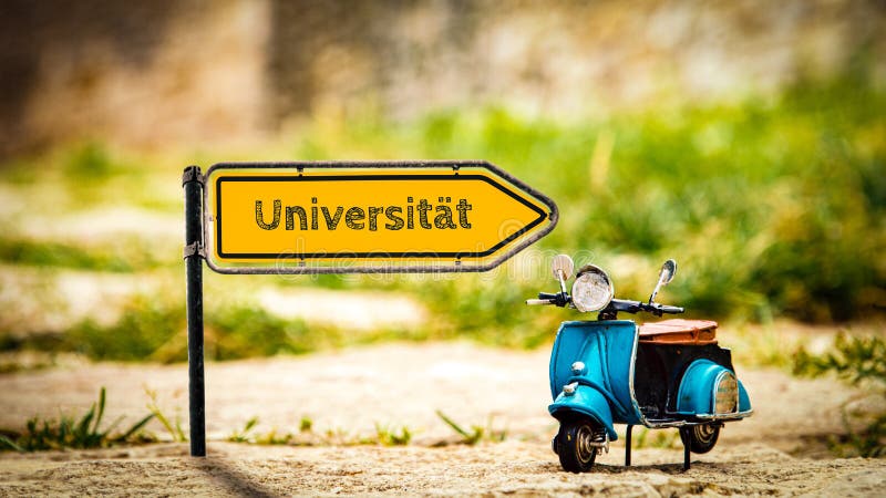Signposts the Direct Way To University Stock Illustration ...