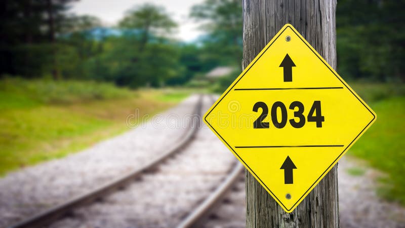 Signposts the Direct Way To 2033 Versus 2032 Stock Photo - Image of ...