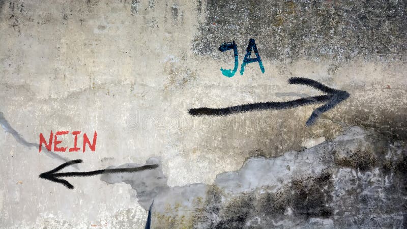 Signposts the Direct Way To Yes Versus No Stock Illustration ...