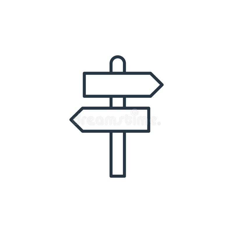 Signposts Icon Vector from Travel Concept. Thin Line Illustration of ...