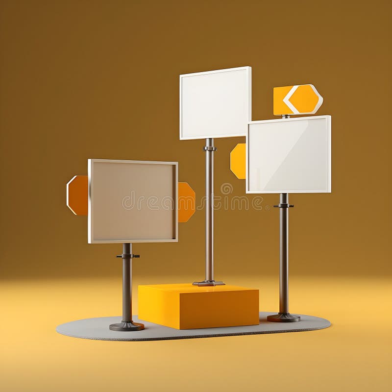 Signposts Indicating Directions at Key Intersections Stock Illustration ...